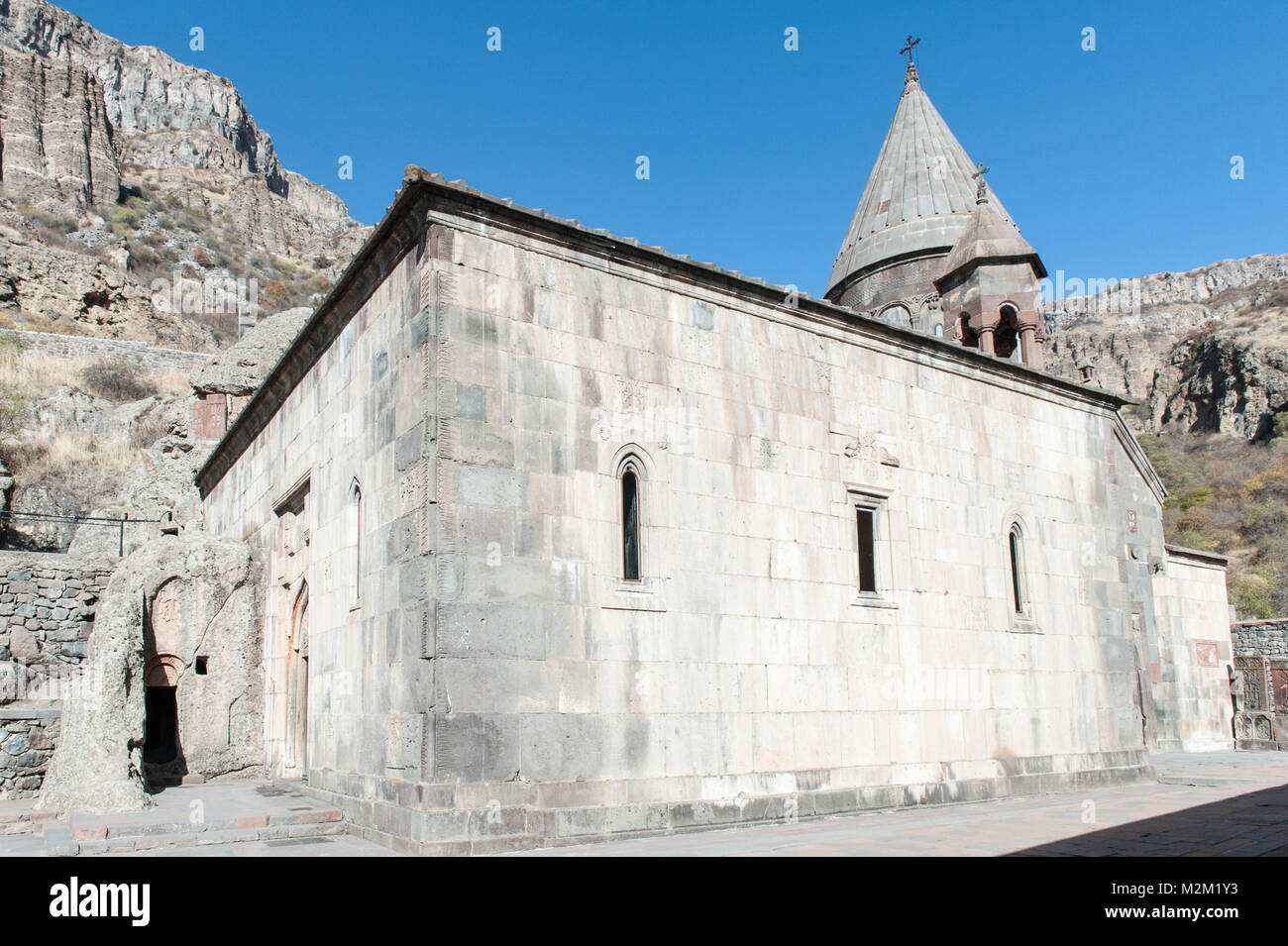 Monastery of geghard and the upper azat valley hi-res stock photography ...