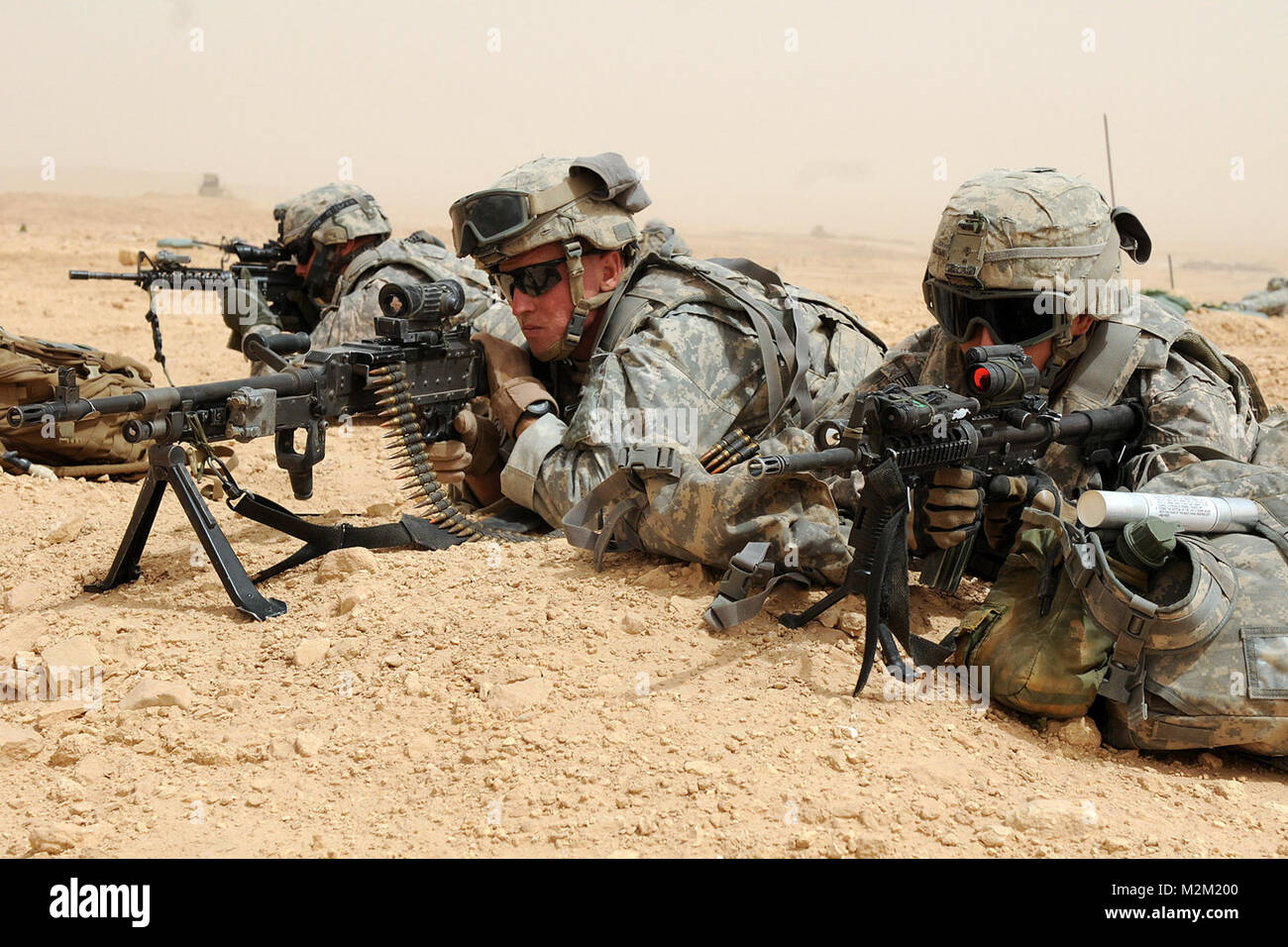 Setting up a perimeter by 1st Armored Division and Fort Bliss Stock ...