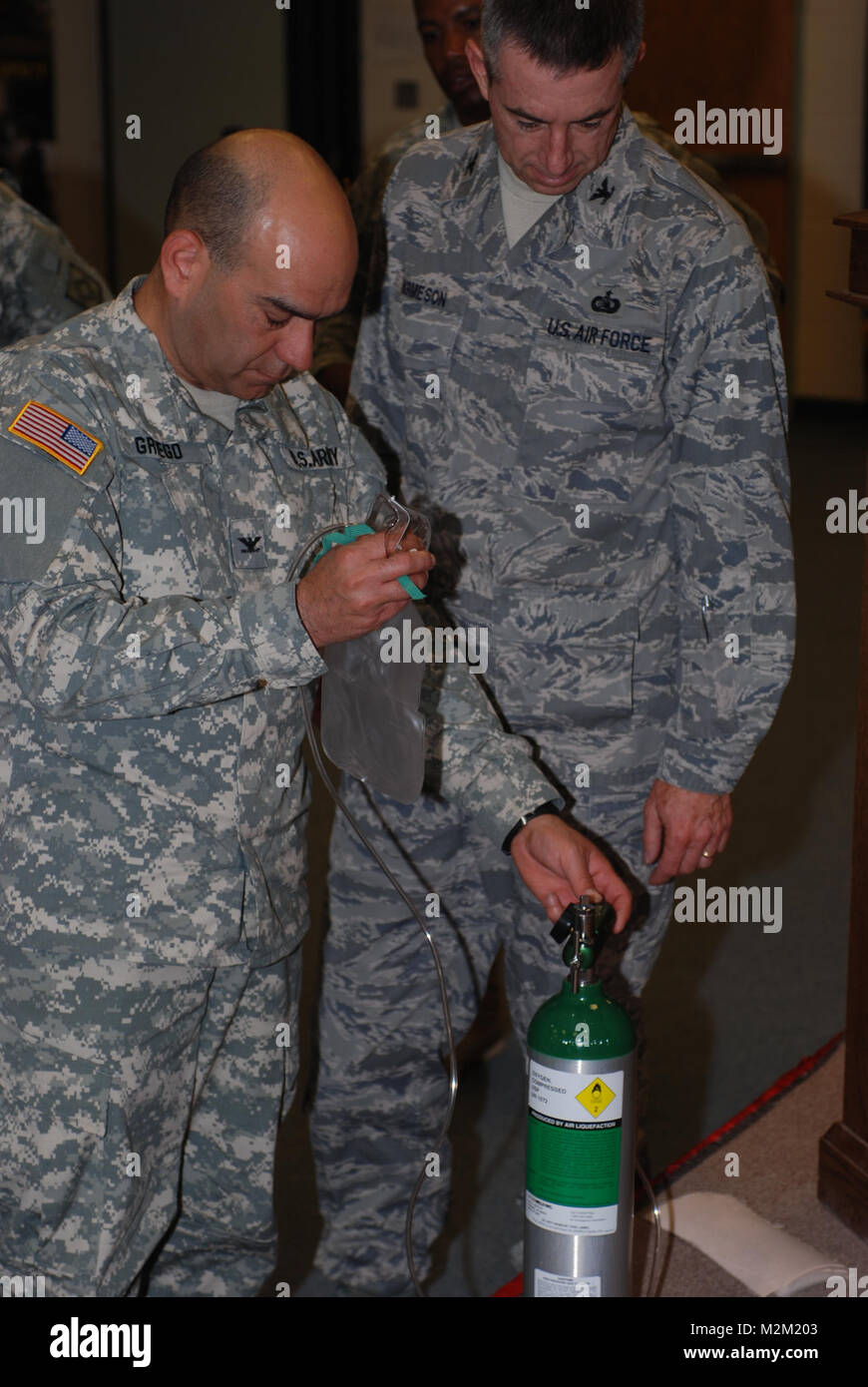 Checking the oxygen tank levels by New Mexico National Guard Stock ...
