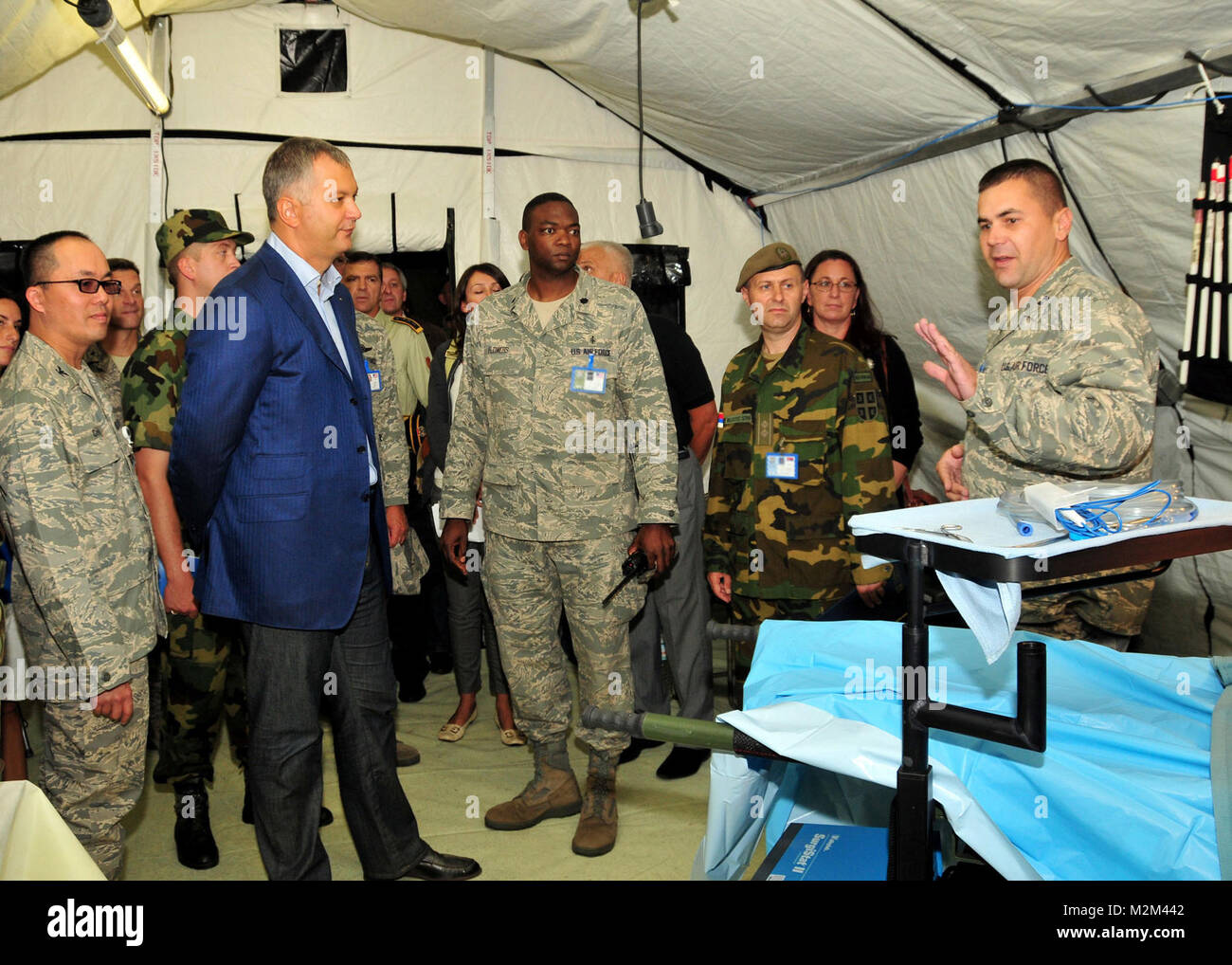 Dragan Sutanovac, Republic of Serbia minister of defense receives a ...