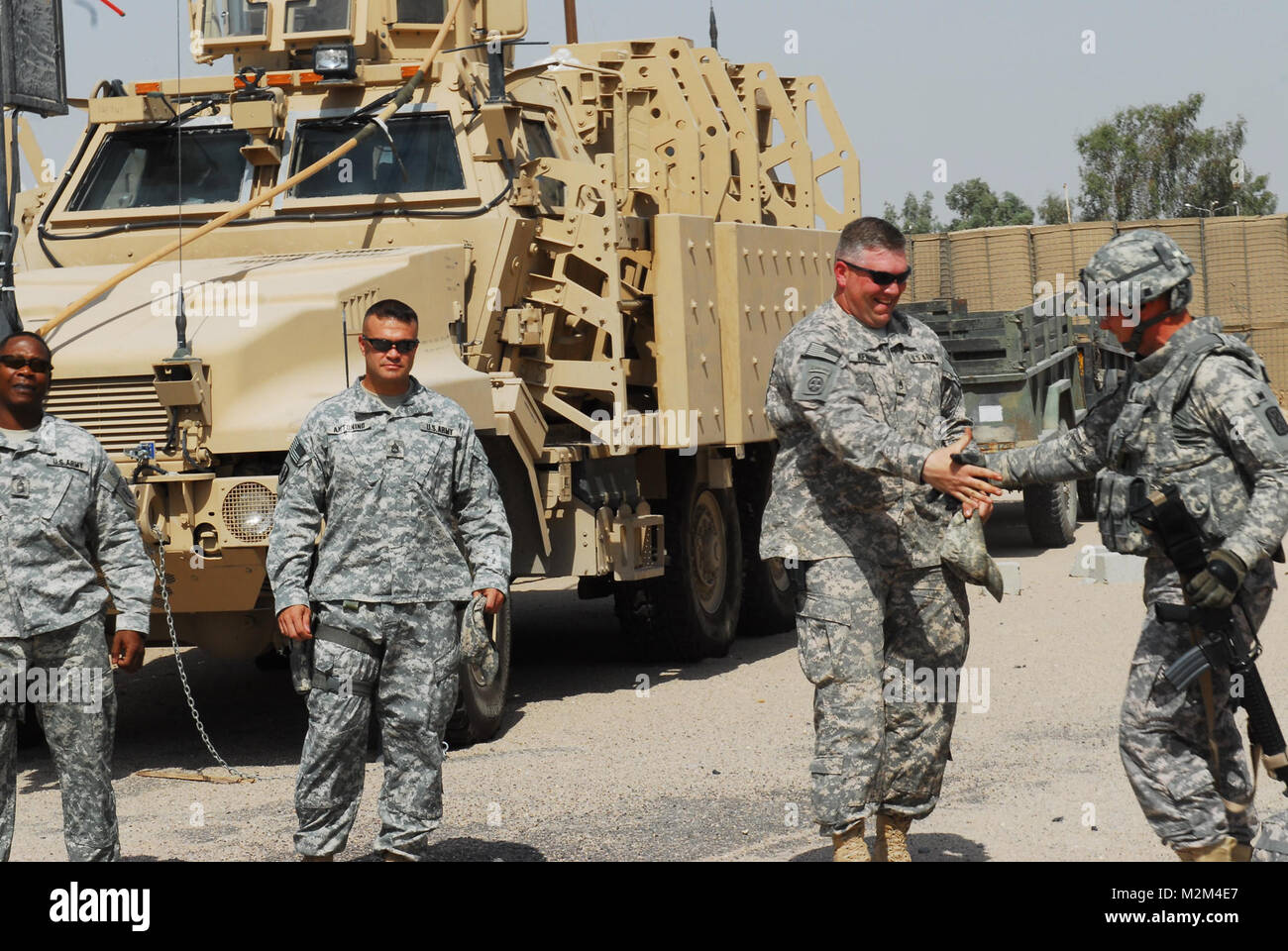 MNF-I CSM Visit to 17th FiB-2 by 17th Fires Brigade Stock Photo - Alamy