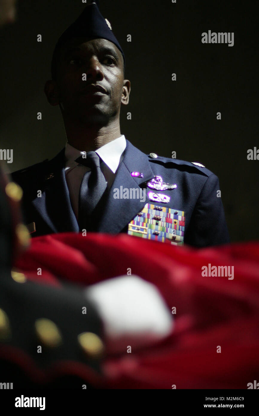 Air Force Lt. Col. Nathaniel Ward, C-17 pilot, 732 Airlift Squadron ...