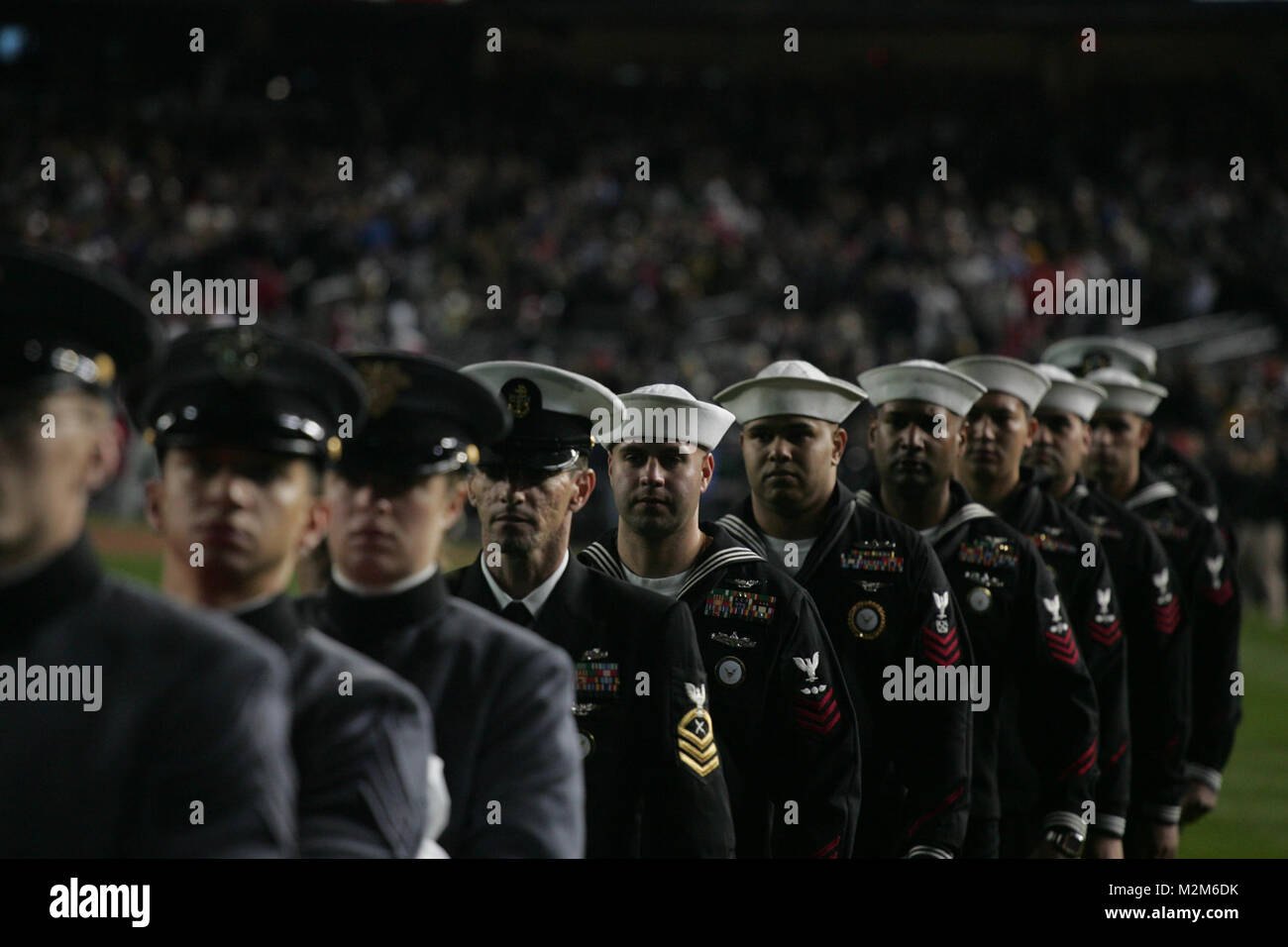 Marines, sailors, airmen, soldiers and West Point cadets march off the ...