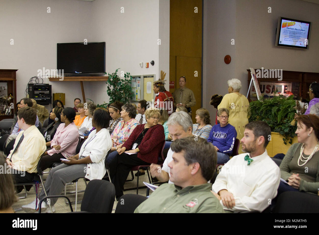 Chief Walter D. “Red Hawk” Brown, III and other tribal members of the ...