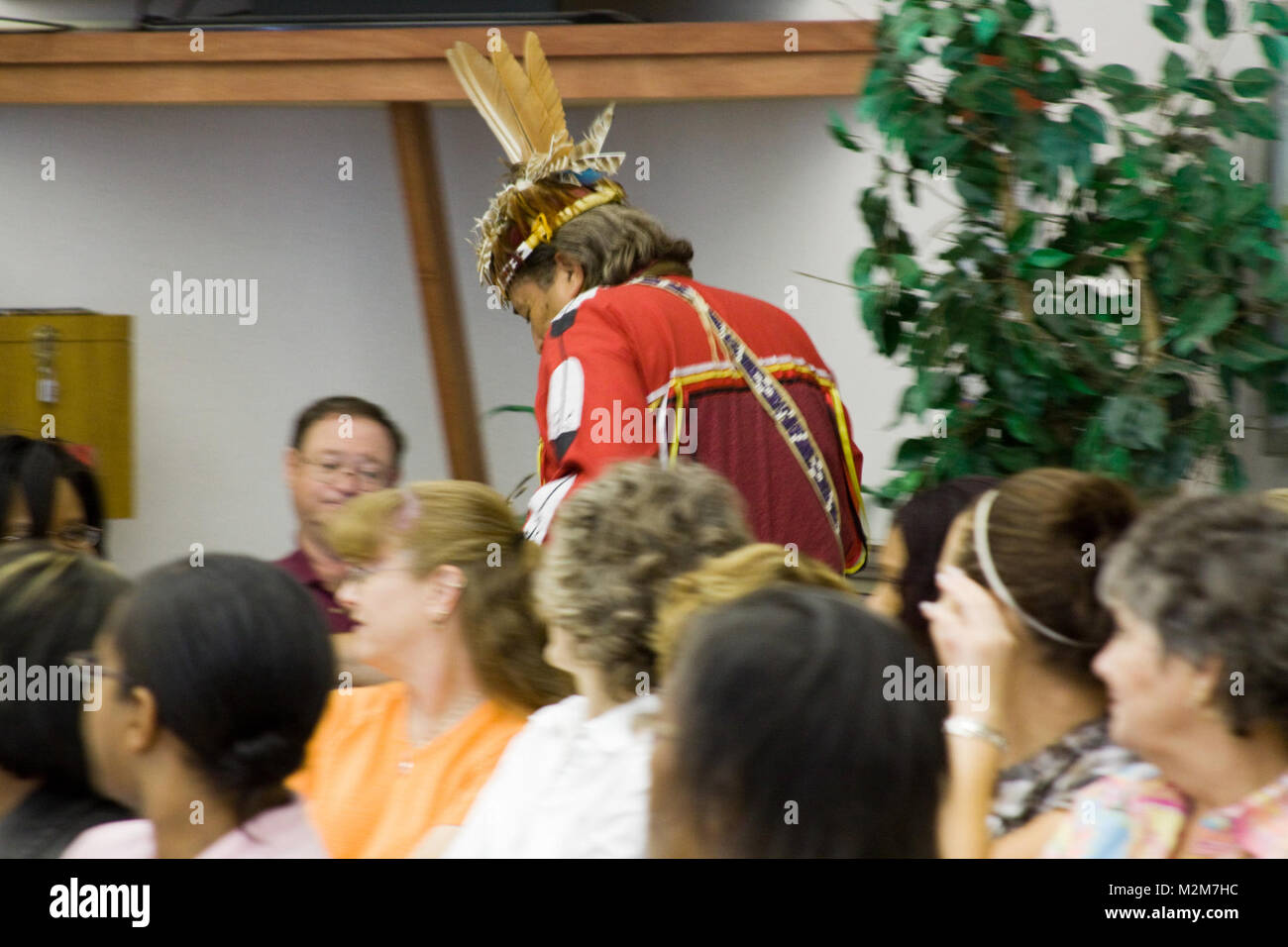Chief Walter D. “Red Hawk” Brown, III and other tribal members of the ...