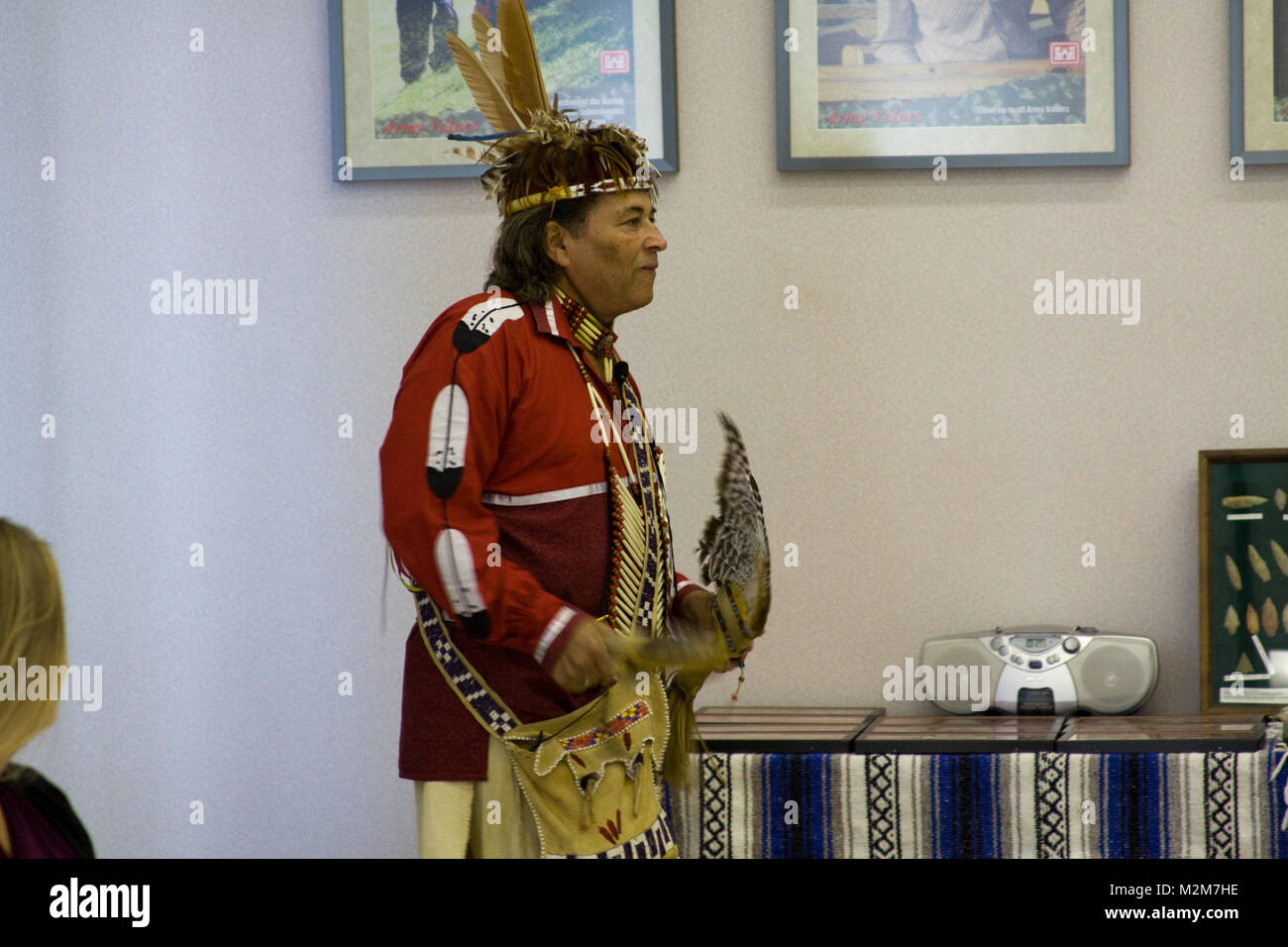 Chief Walter D. “Red Hawk” Brown, III and other tribal members of the ...