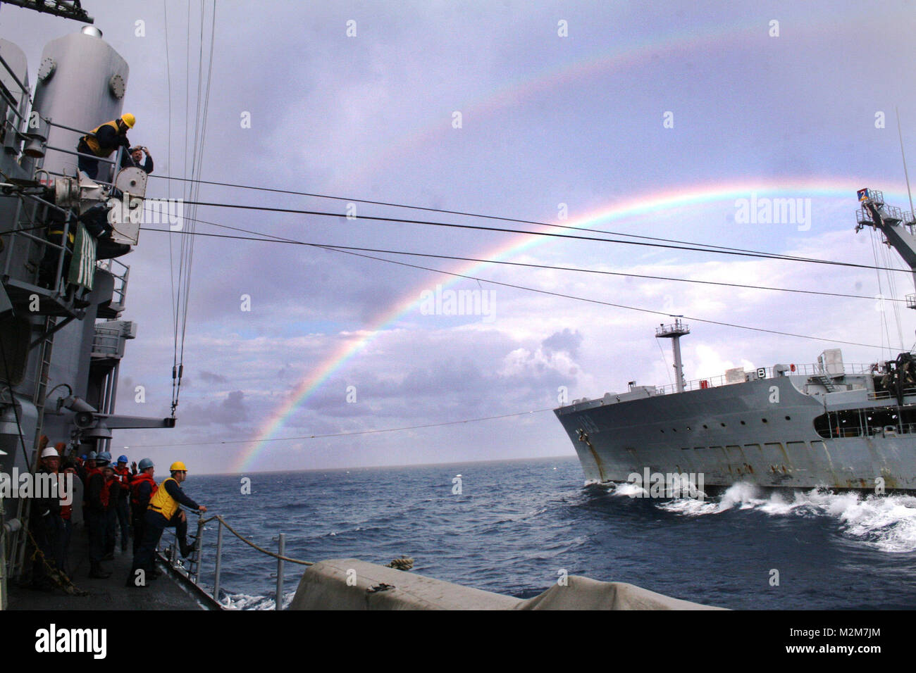 #USS Stephen W. Groves & #USNS John Lenthall during an underway ...