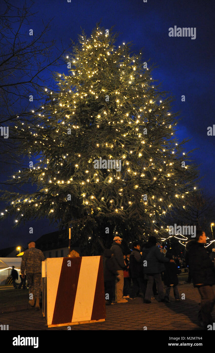Lighting of the post tree by 1st Armored Division and Fort Bliss Stock ...