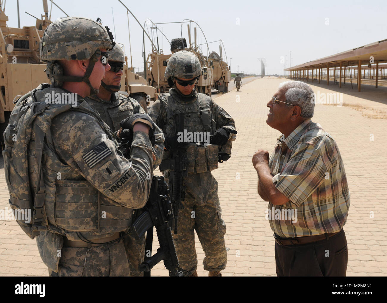 Questioning. CONTINGENCY OPERATING SITE WARRIOR, Iraq – Soldiers from ...