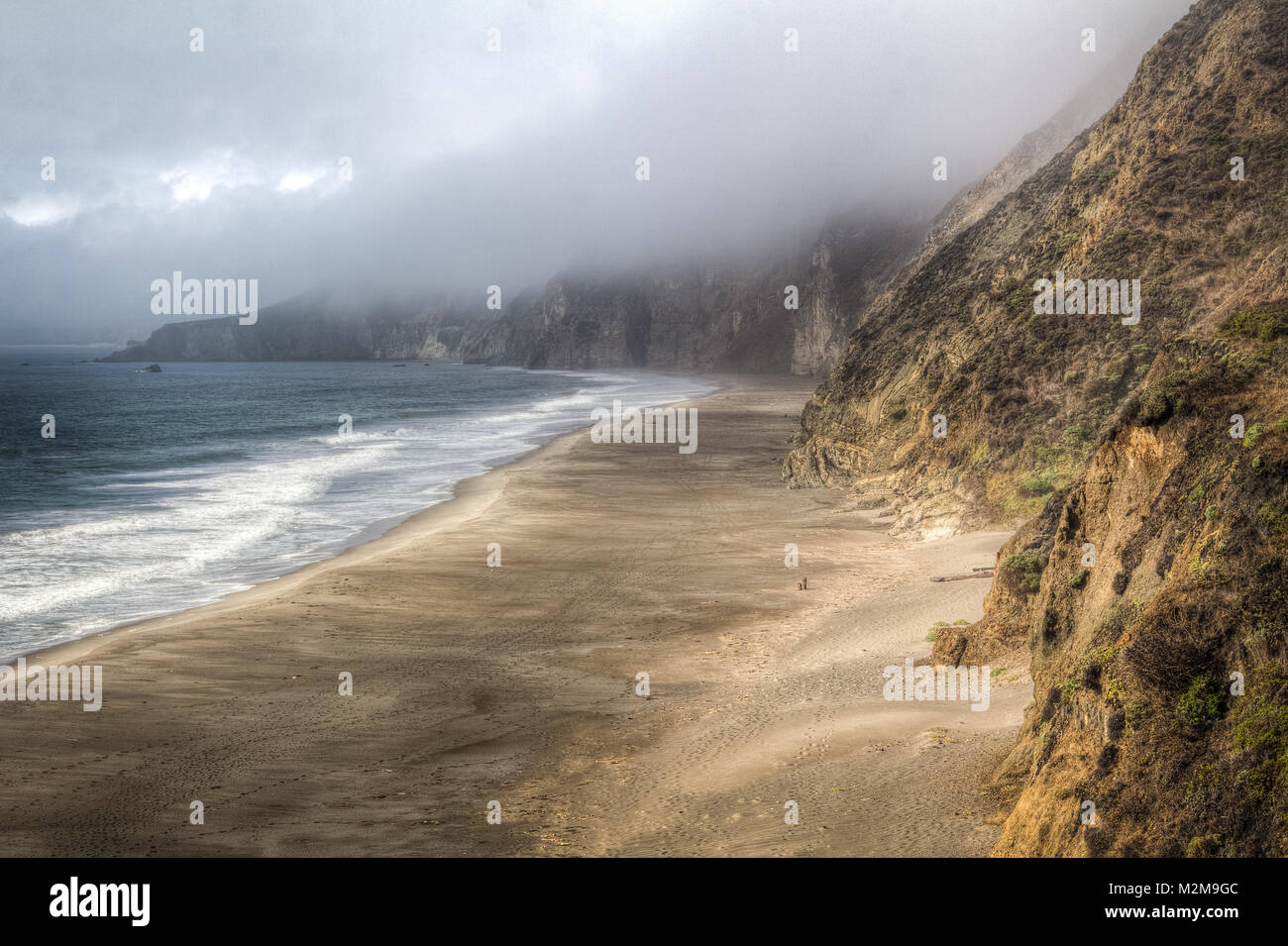 Beautiful empty beaches at sunrise in Point Reyes, California Stock ...