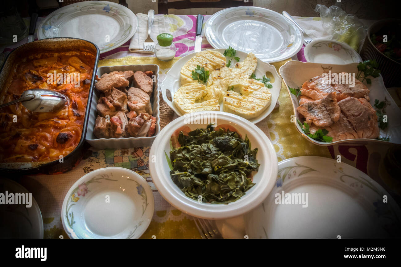 Traditional Mediterranean Meal Stock Photo - Alamy