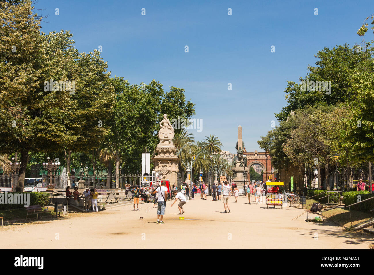 BARCELONA: Overview of Citadel park on September 2, 2017 in Barcelona ...