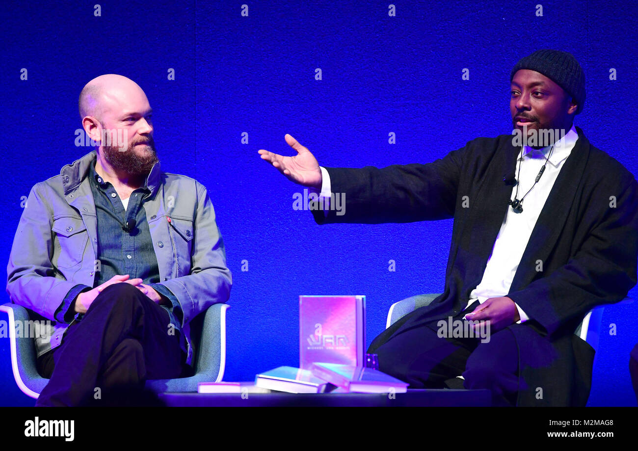 Musician will.i.am (right) and futurist Brian David Johnson take part ...