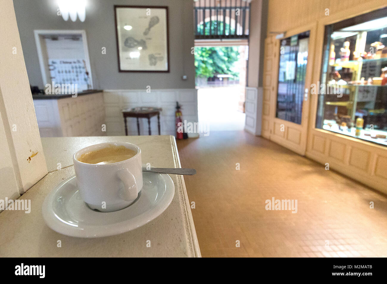 Salvation's Islands, French Guiana - February 3th, 2018: An espress ...