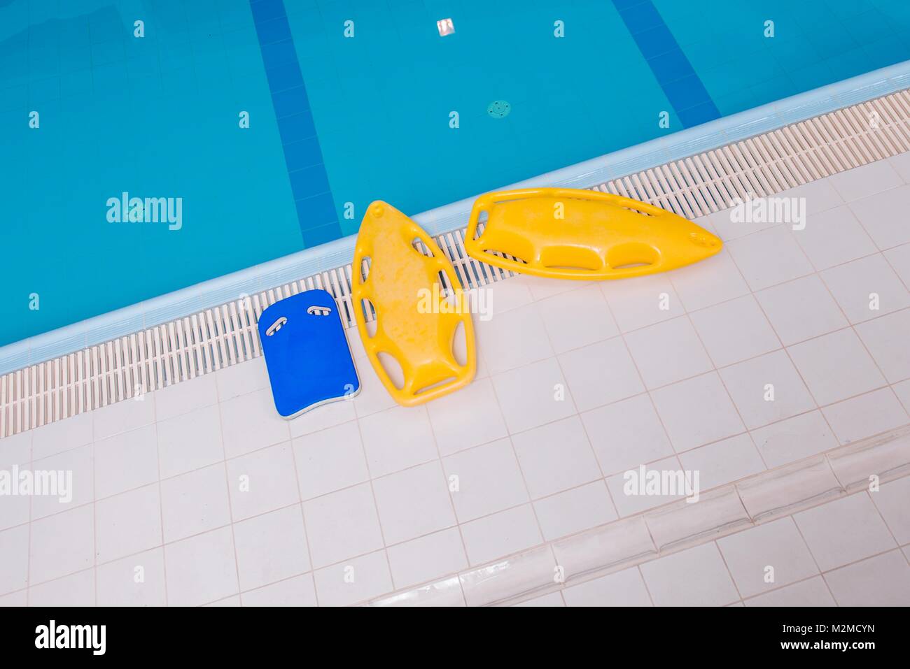 Swimming Learning Concept Photo. Large Swimming Pool with Swim Support ...