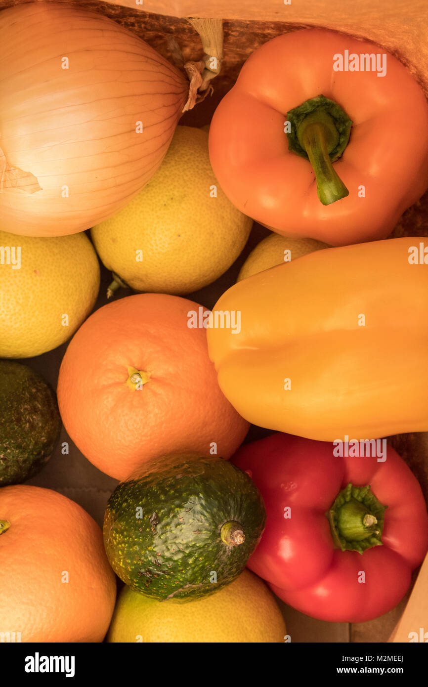 Fresh Fruits and vegetable close up Stock Photo - Alamy