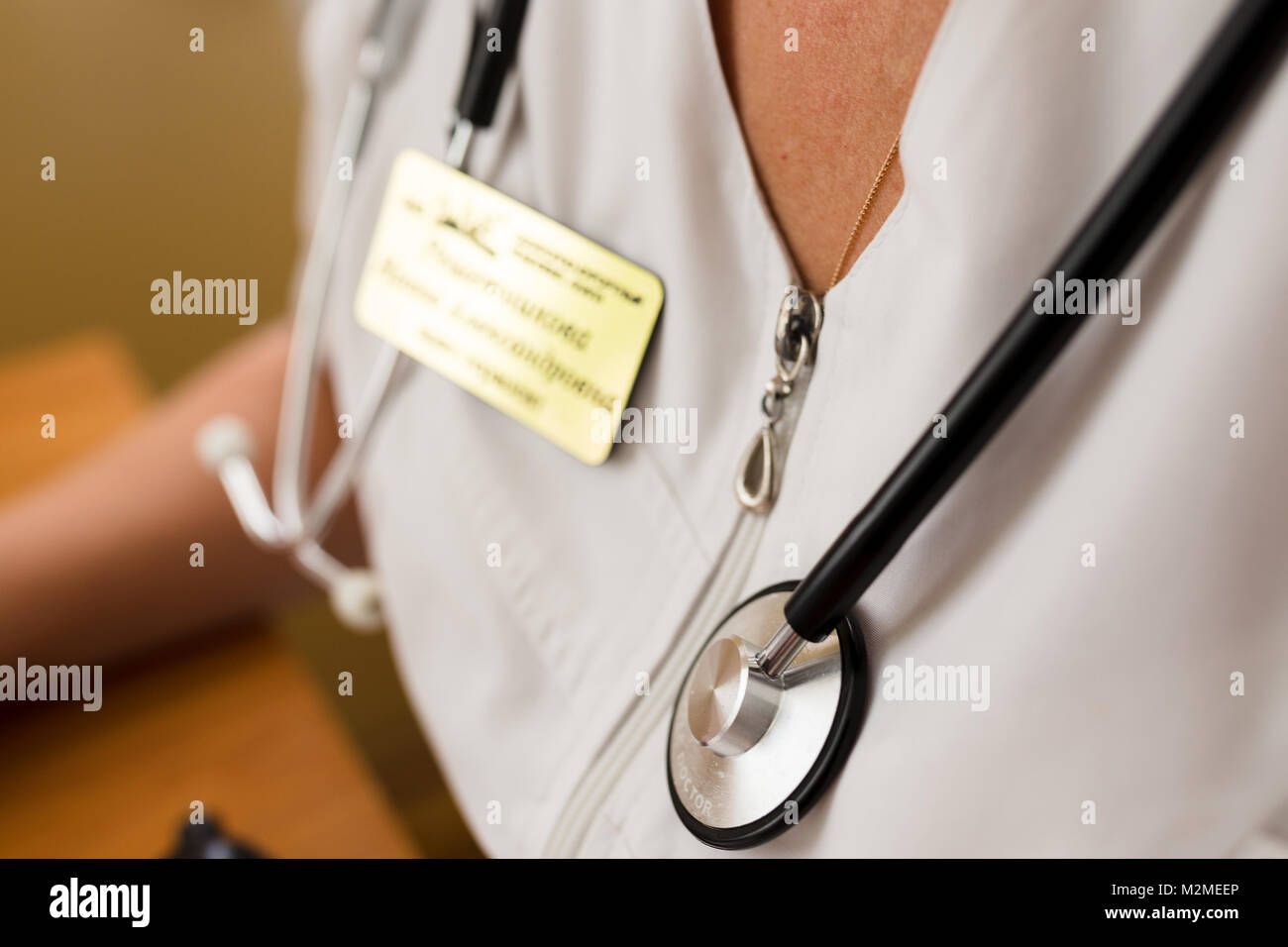 Doctor therapist with stethoscope Stock Photo - Alamy
