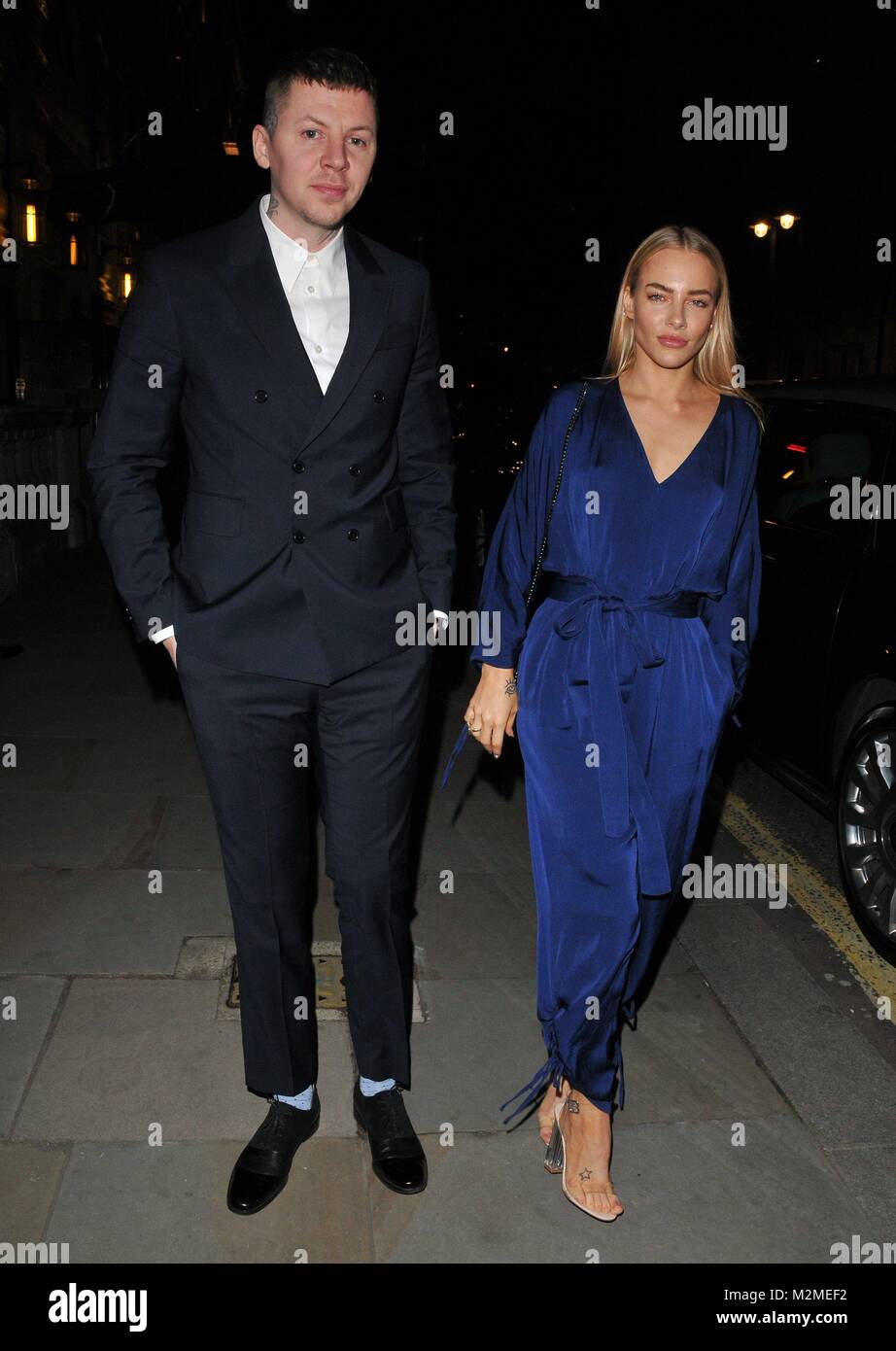 London, UK. Professor Green (Stephen Paul Manderson) and Fae Williams ...