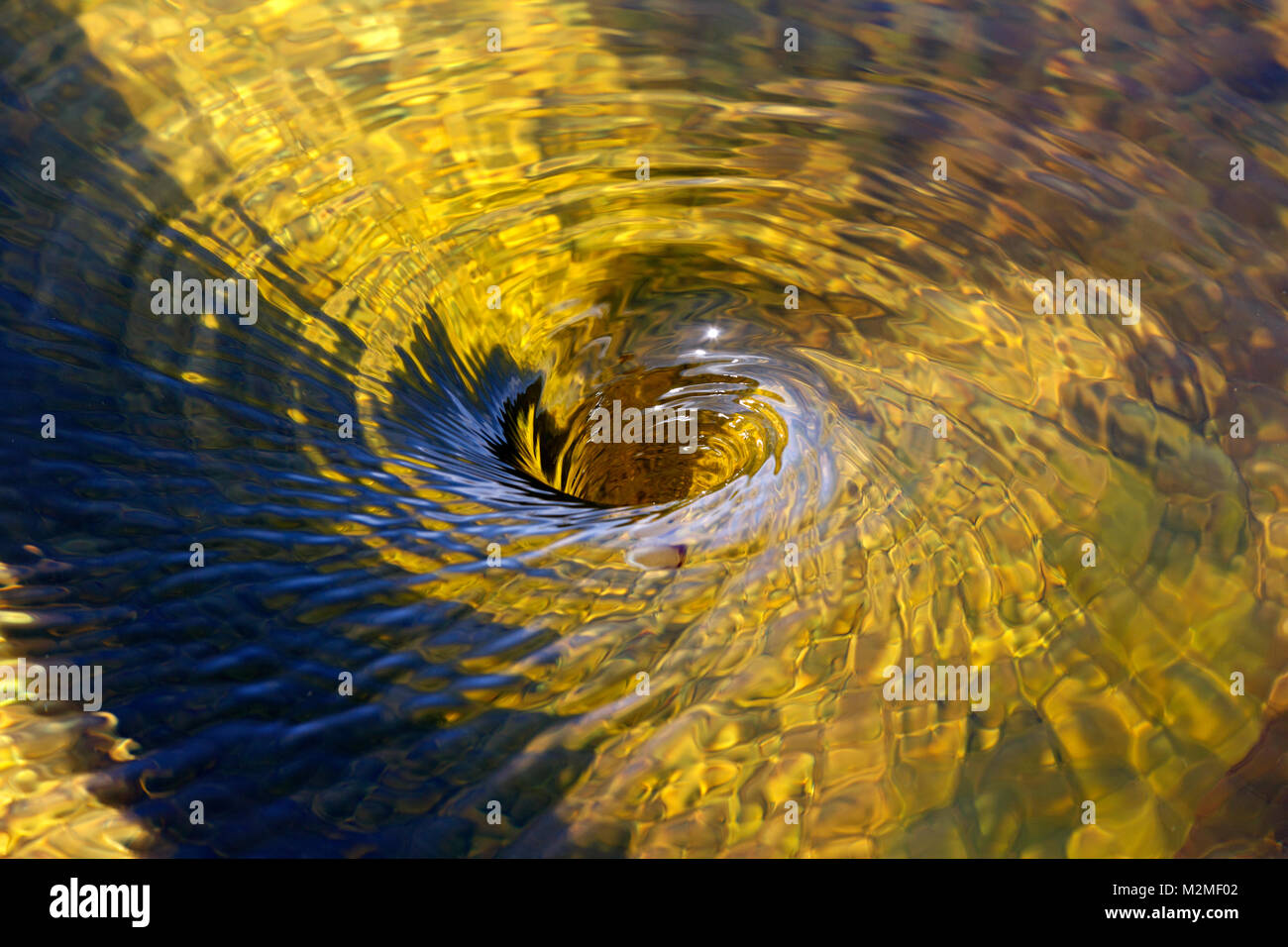 A whirlpool over a culvert in the Florida Everglades Stock Photo - Alamy