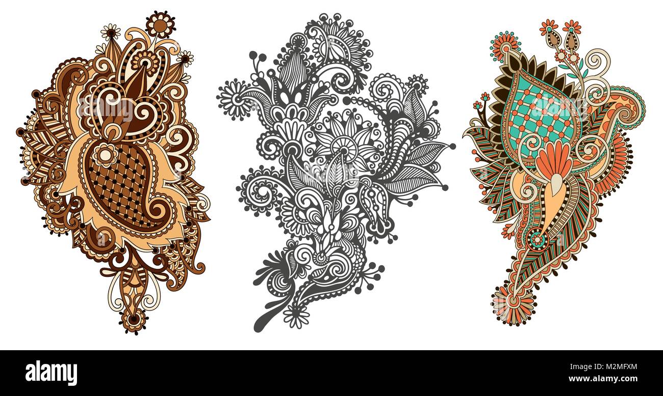 Eastern floral border design hi-res stock photography and images - Alamy