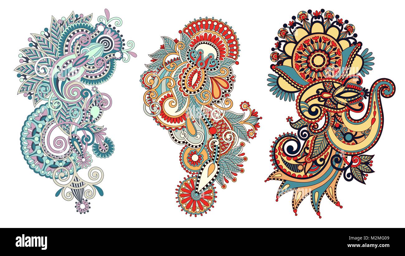 Simple Paisley Flower Design