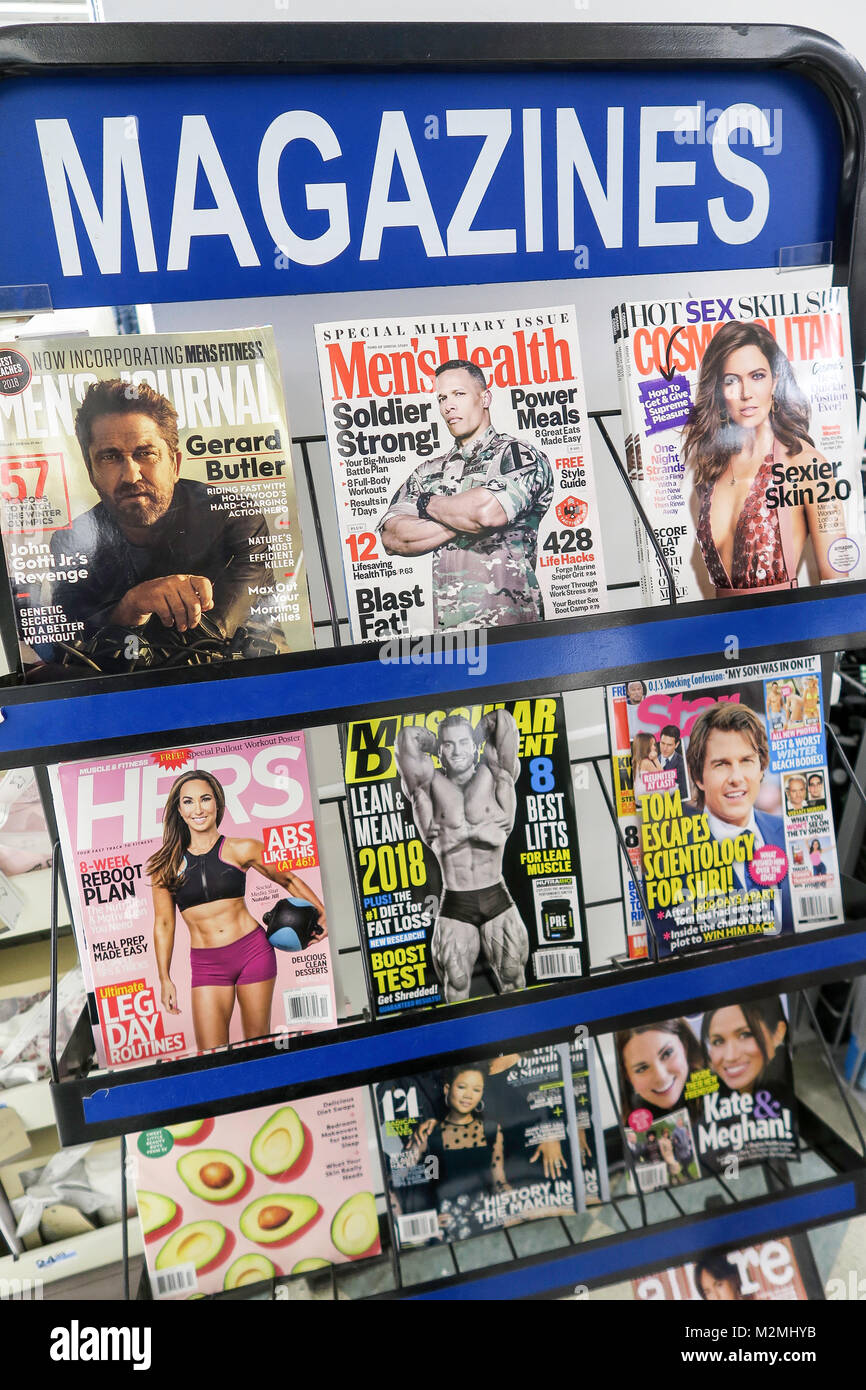 Magazine Stand Featuring Magazine Cover (Covers Stock Photo - Alamy