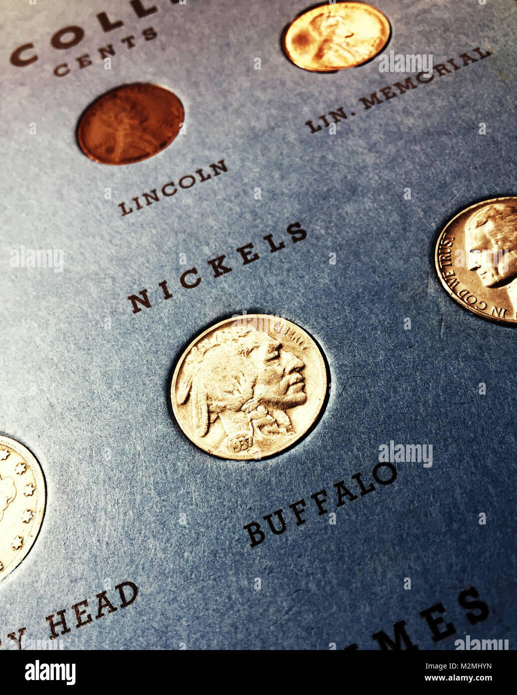 Vintage United States Coins in Coin Collection Folder Stock Photo - Alamy