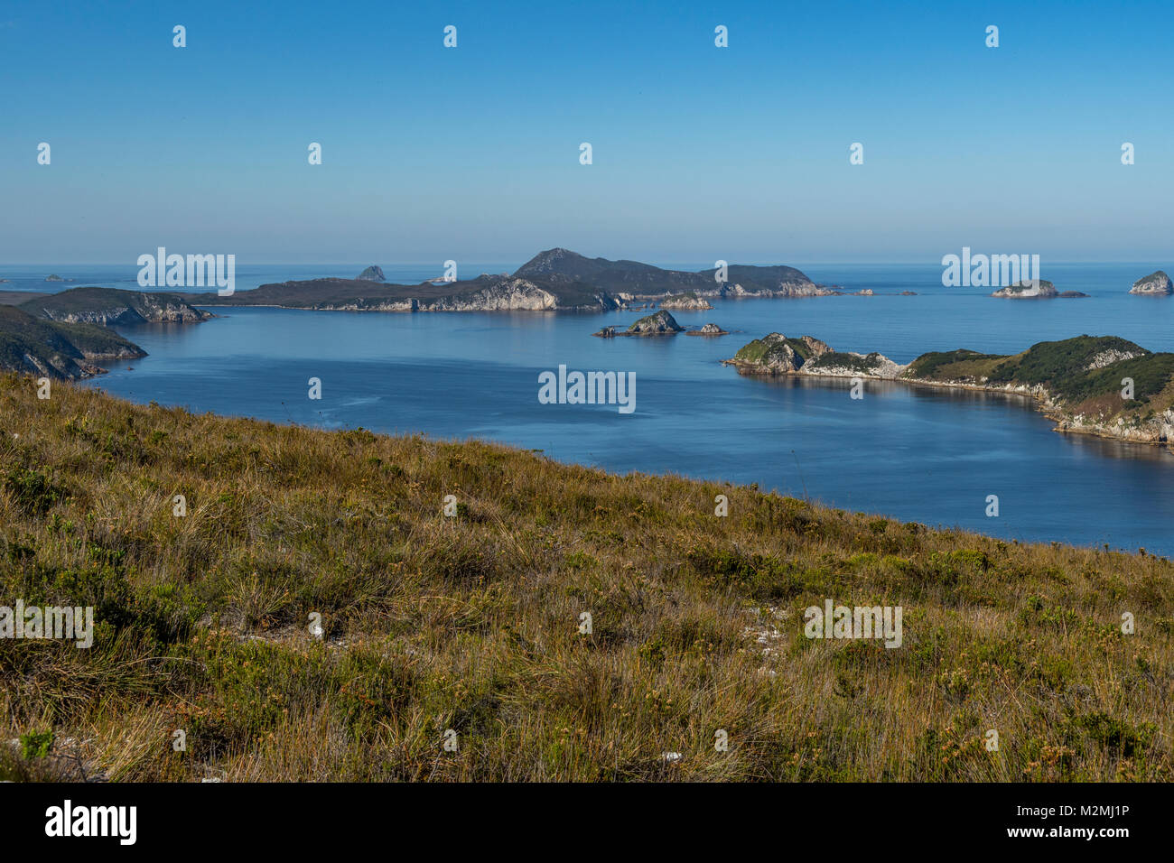 View South from Mt Milner, Port Davey, Tasmania, Australia Stock Photo ...