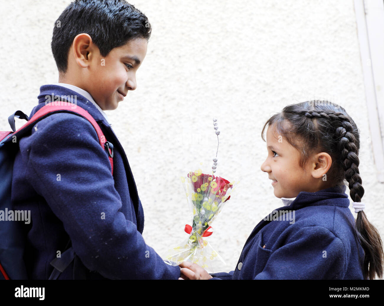 Jammu, India. 07th Feb, 2018. Rose day celebration in Jammu. Credit ...