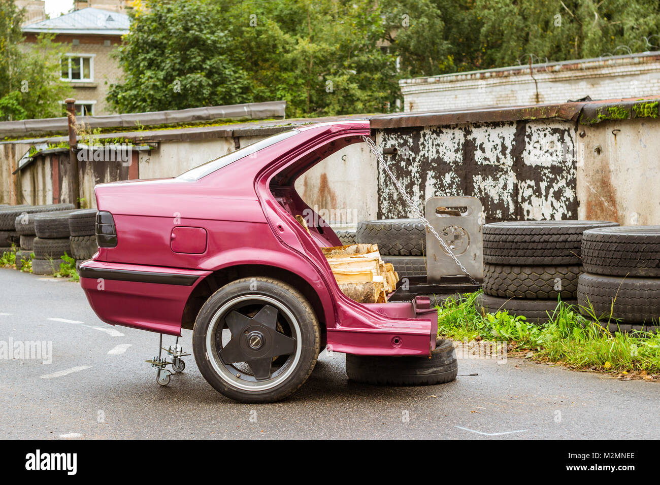 Saint-Petersburg, Russia - September 16, 2017: Grill with brazier and ...