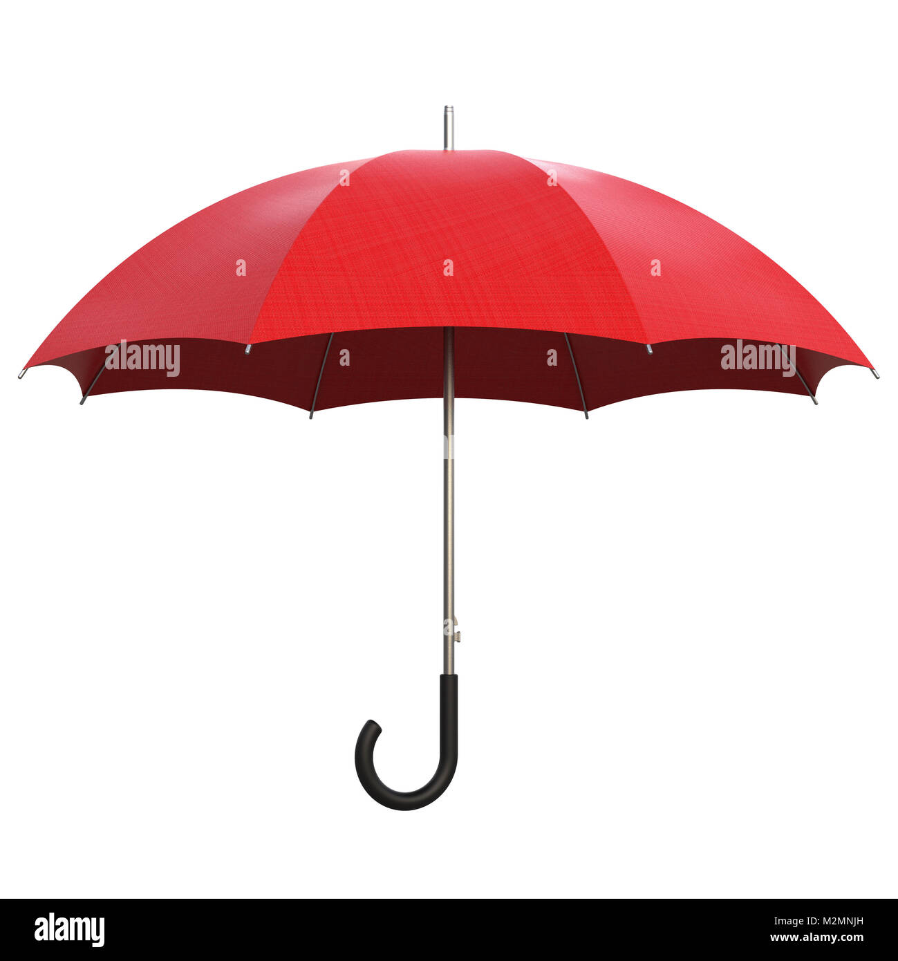Red umbrella isolated on white background 3D rendering Stock Photo - Alamy