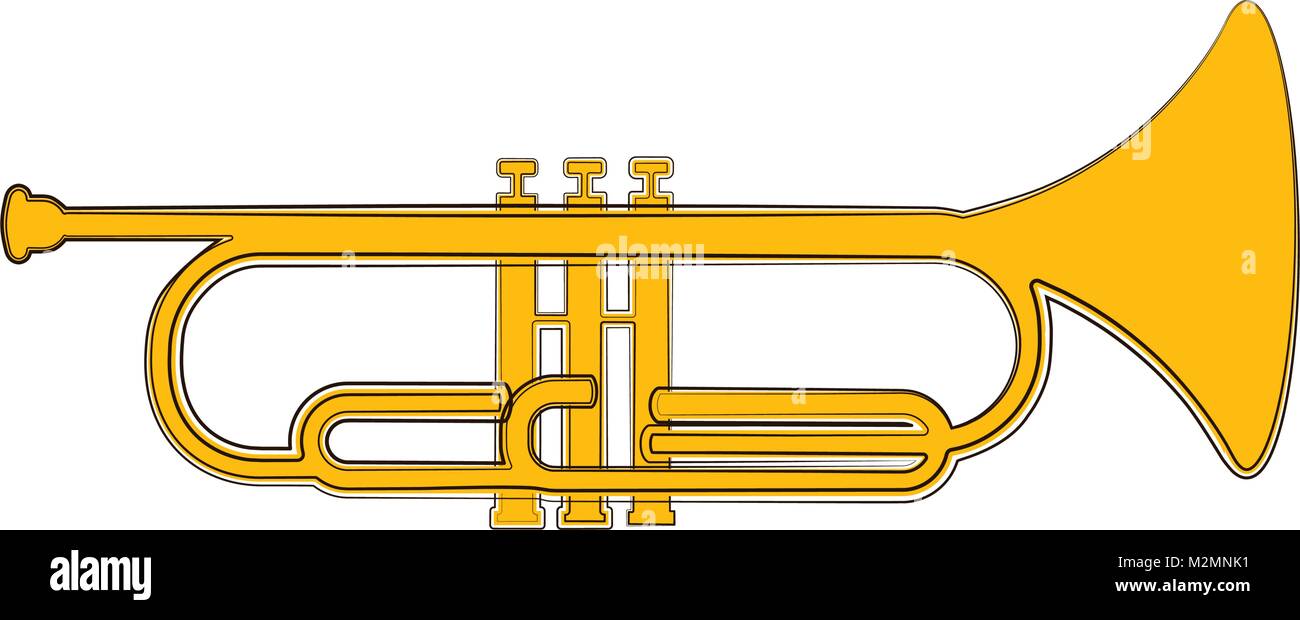 Isolated cornet sketch. Musical instrument Stock Vector Image & Art - Alamy