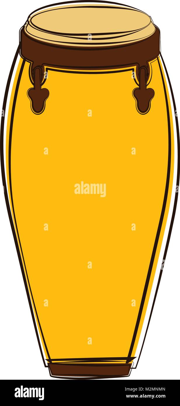 Isolated conga drum sketch. Musical instrument Stock Vector Image & Art ...