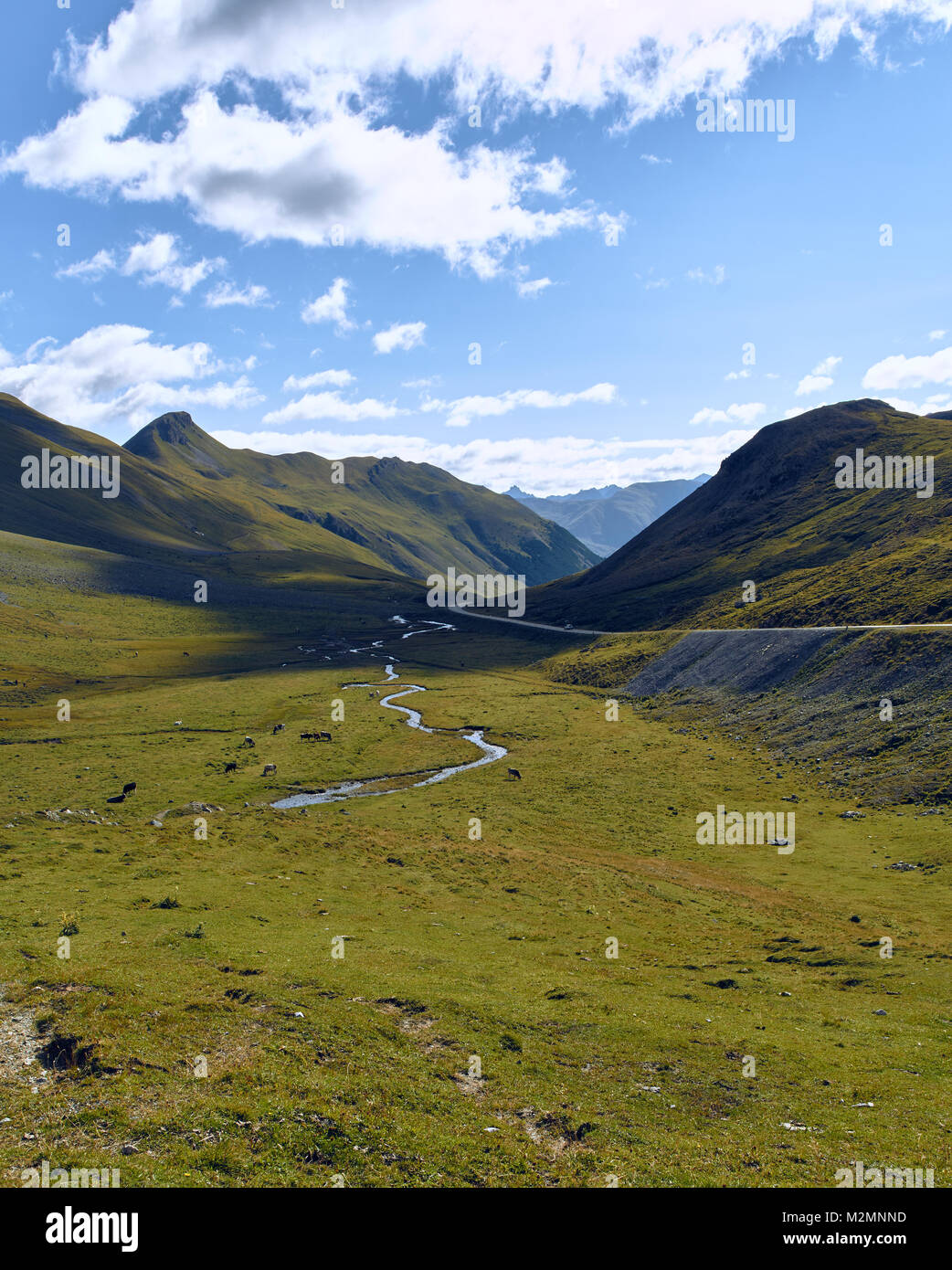 Driving the Albulapass in Switzerland, panorama Stock Photo - Alamy