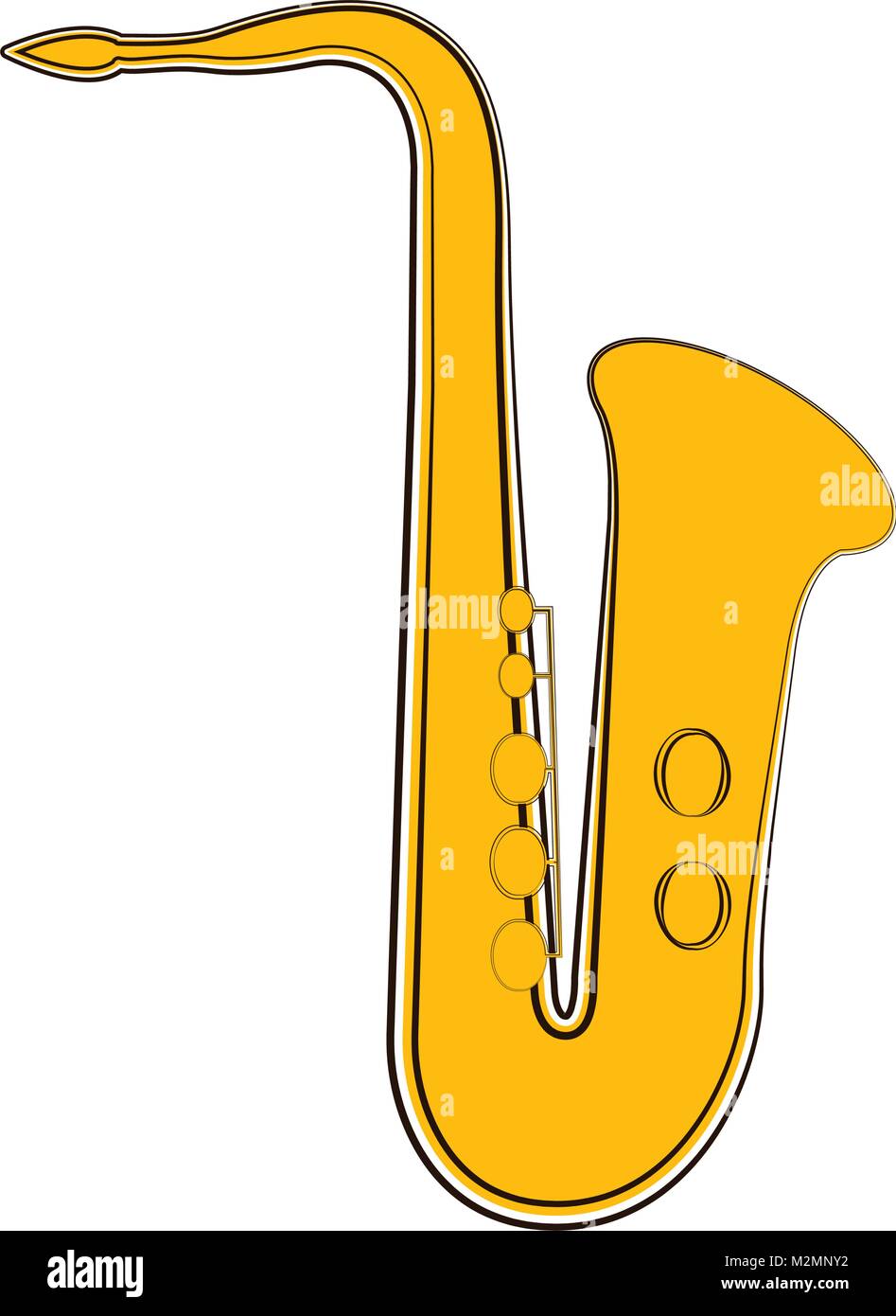 Isolated saxophone sketch. Musical instrument Stock Vector Image & Art ...