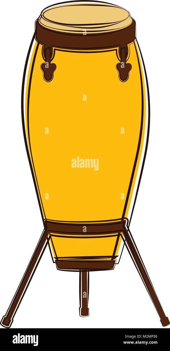Isolated conga drum sketch. Musical instrument Stock Vector Image & Art ...