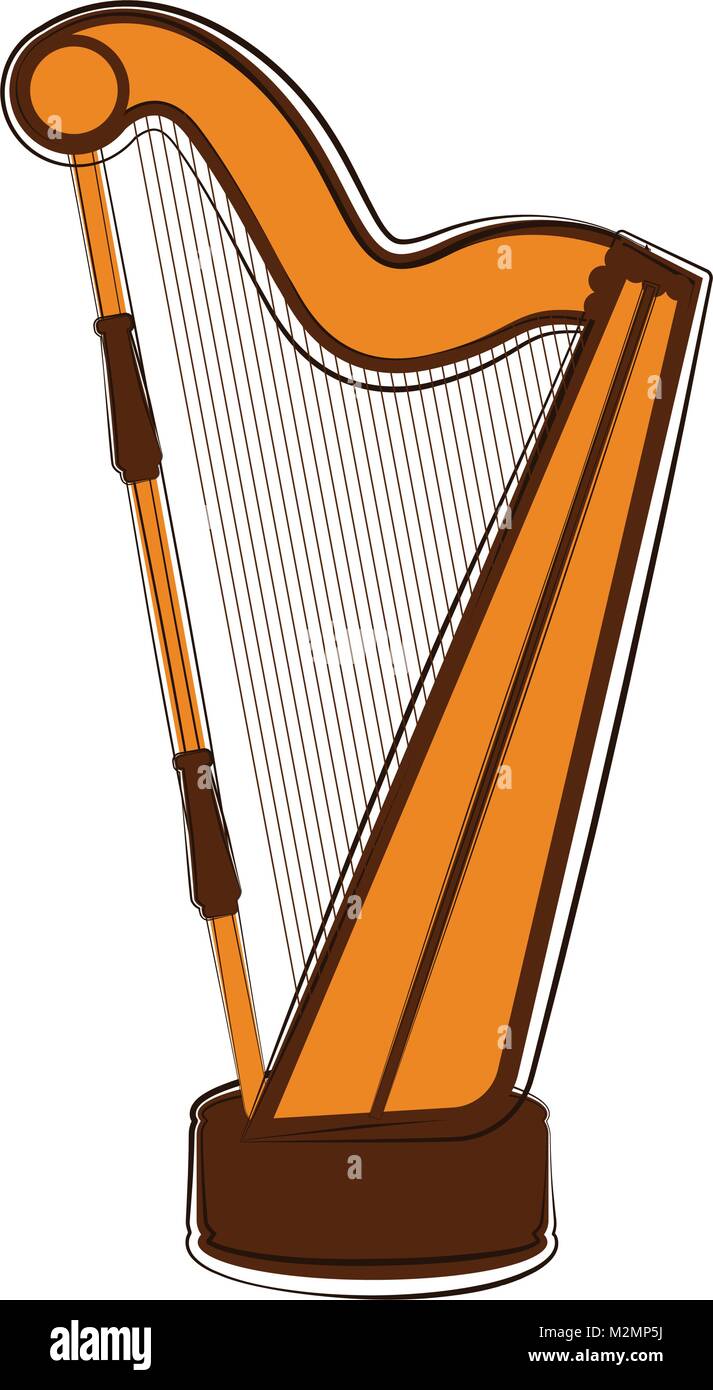 Isolated harp sketch. Musical instrument Stock Vector Image & Art - Alamy