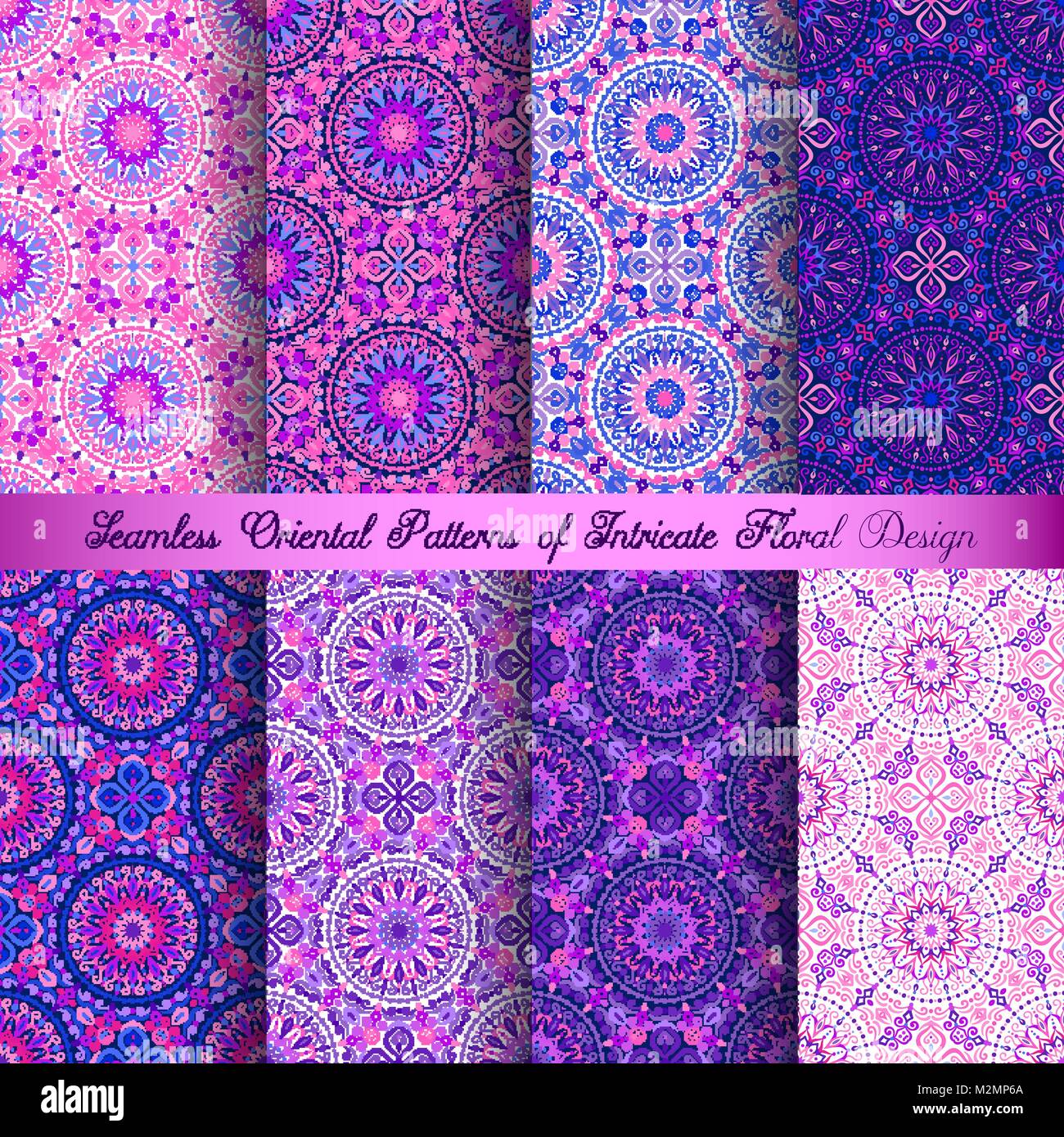 Blue Arabesque Patterns Stock Vector Image & Art - Alamy