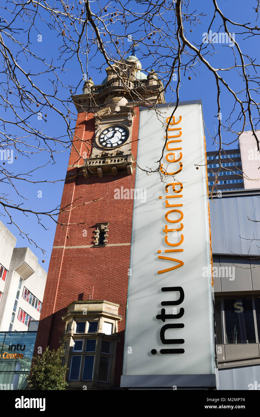 Intu Victoria Centre and clock tower in Nottingham,UK Stock Photo - Alamy