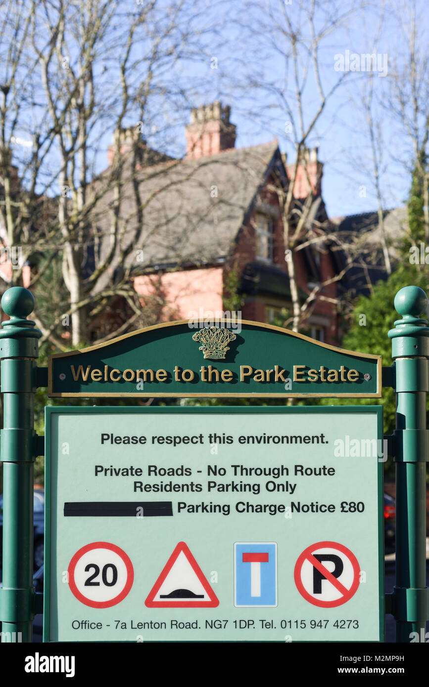 The Park Estate Nottingham,UK Stock Photo - Alamy