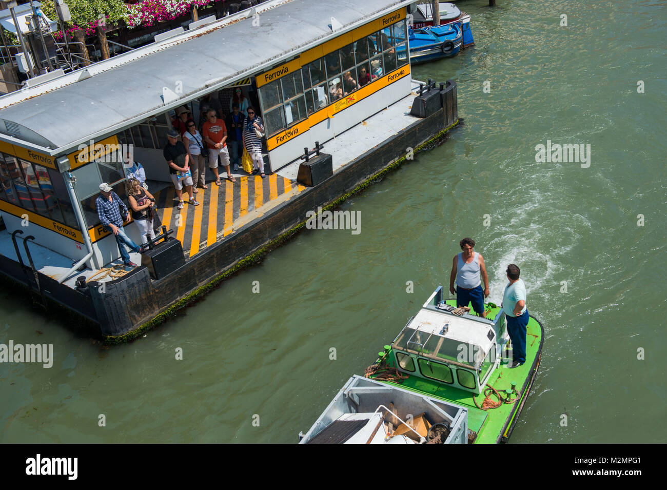 Venice, Italy. Grand Canal Ferry stop Stock Photo - Alamy