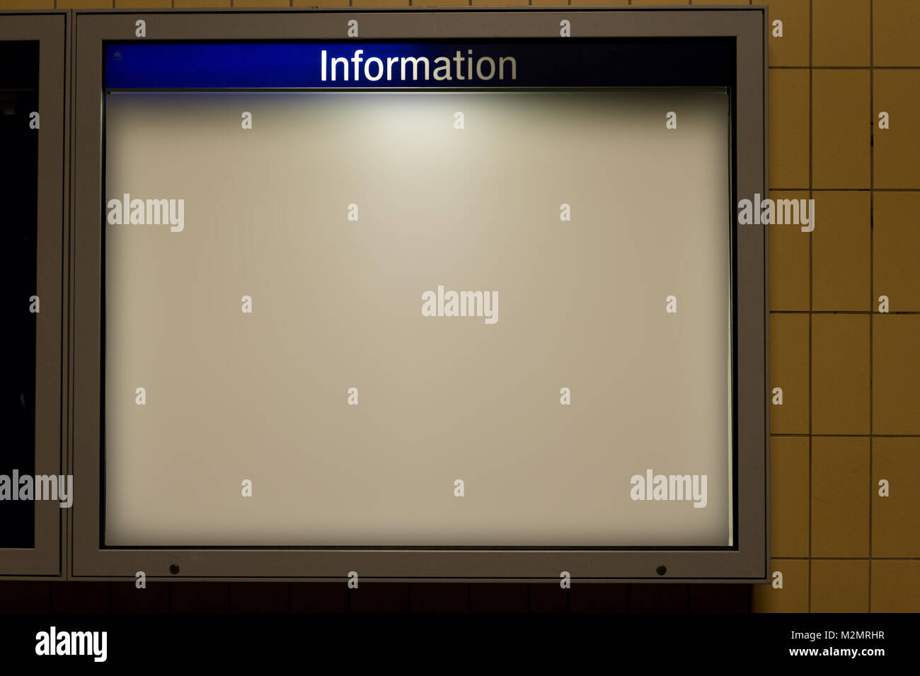 illuminated information board (empty Stock Photo - Alamy