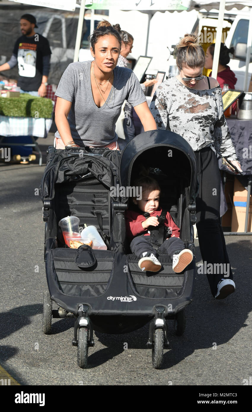 Dania Ramirez takes her kids John and Gaia Ramirez Land to the Farmers ...