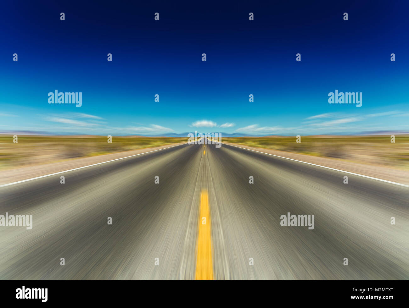 Abstract Motion blurred high speed road Stock Photo - Alamy