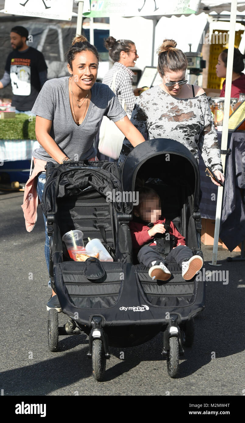 Dania Ramirez takes her kids John and Gaia Ramirez Land to the Farmers ...