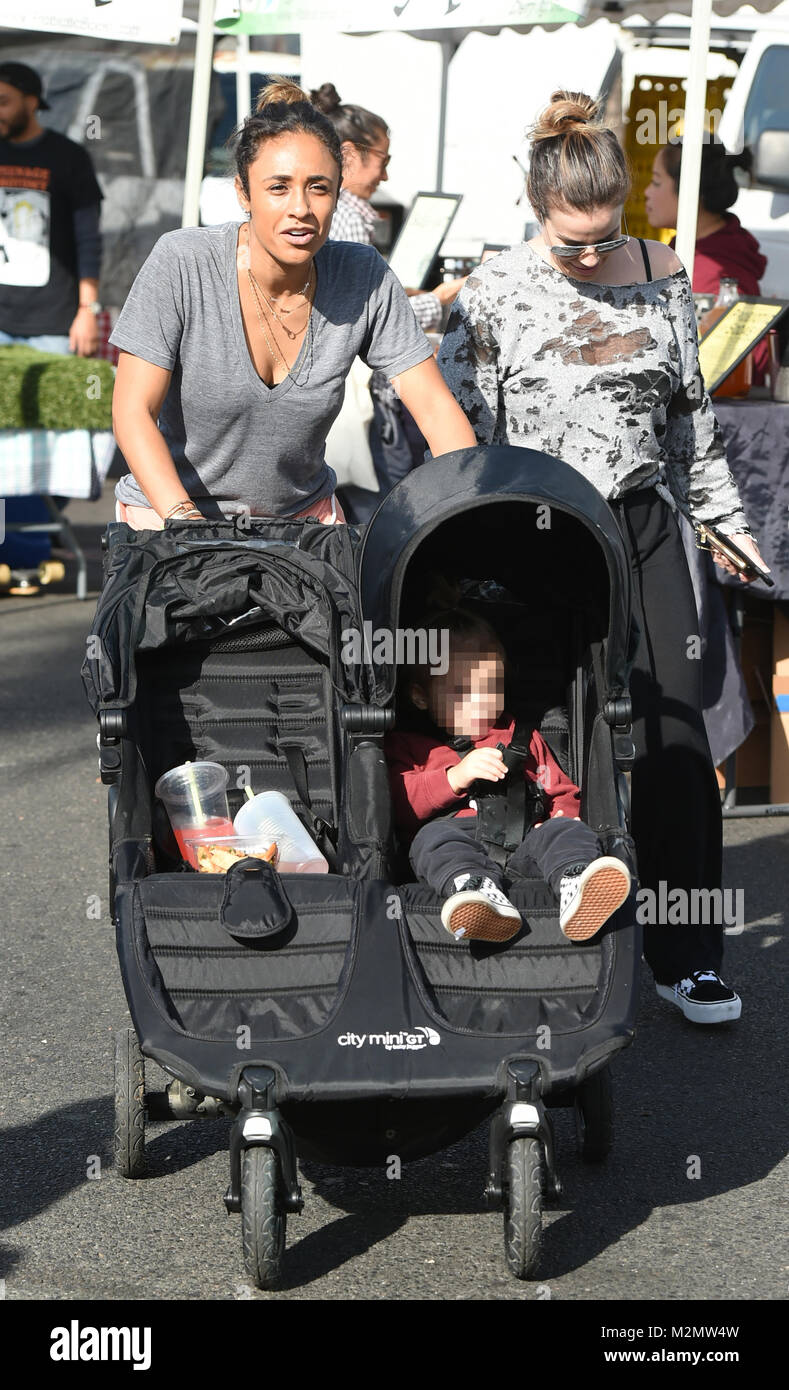 Dania Ramirez takes her kids John and Gaia Ramirez Land to the Farmers ...