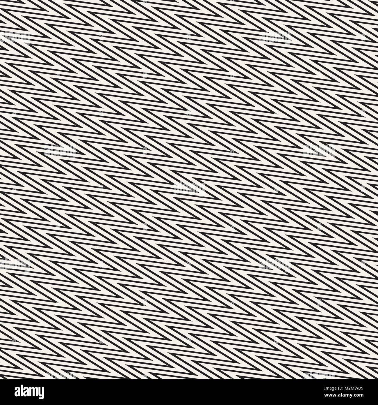 Zigzag lines surface. Jagged stripes seamless pattern. Vector design with triangular waves ...