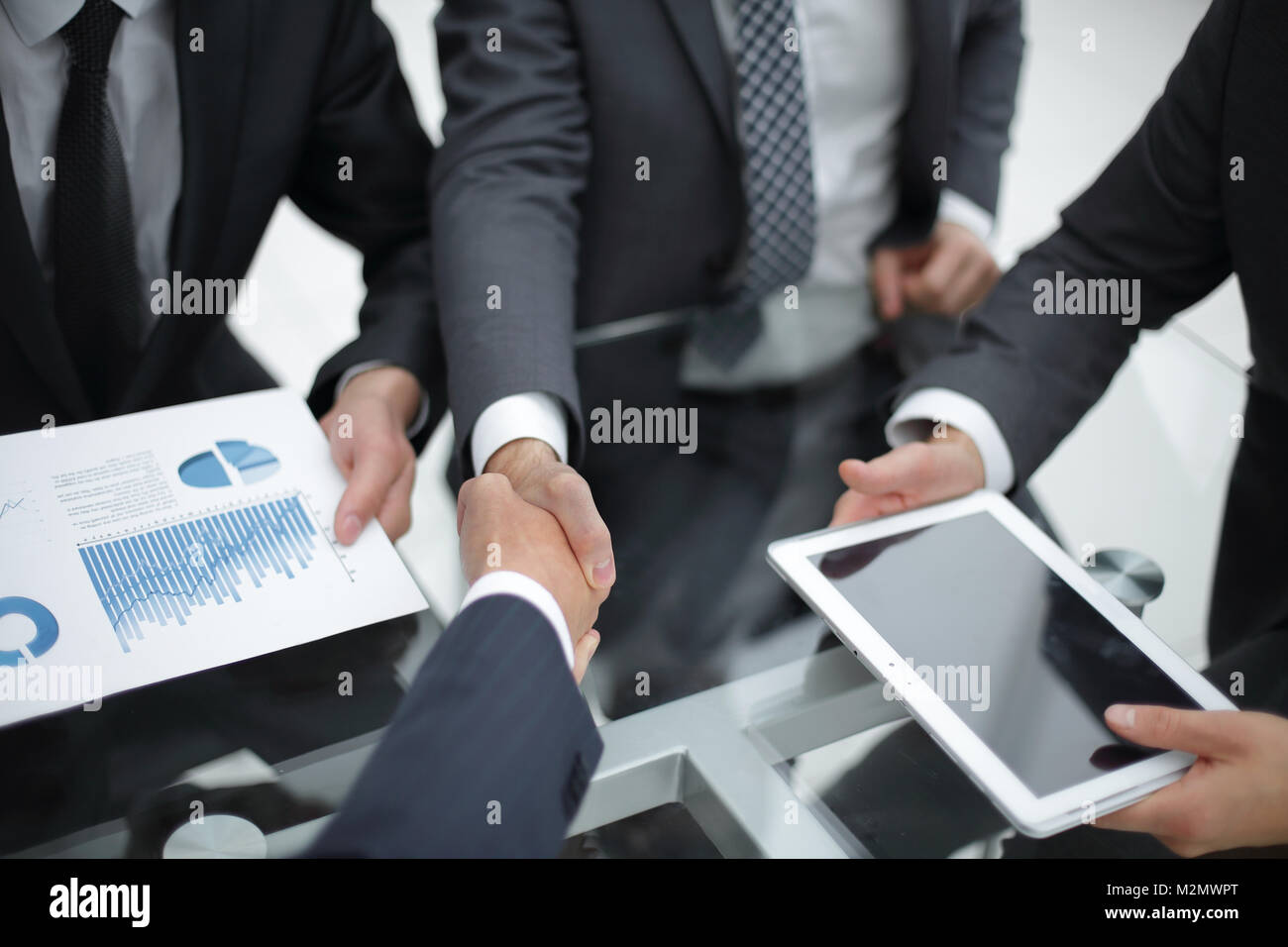Business handshake. Business handshake and business people conce Stock ...