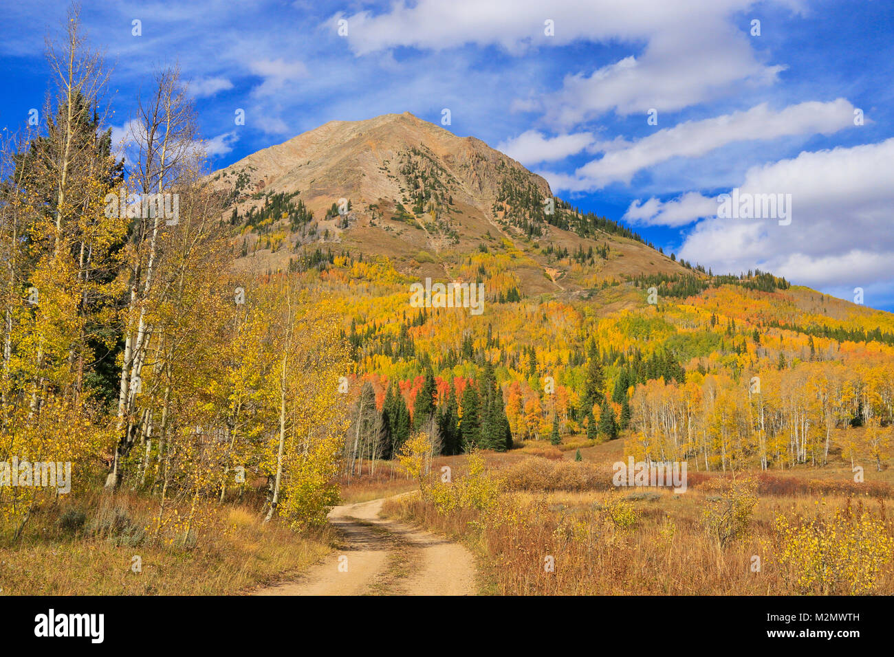 Gothic Mountain, Washington Gulch Road, Crested Butte, Colorado, USA ...