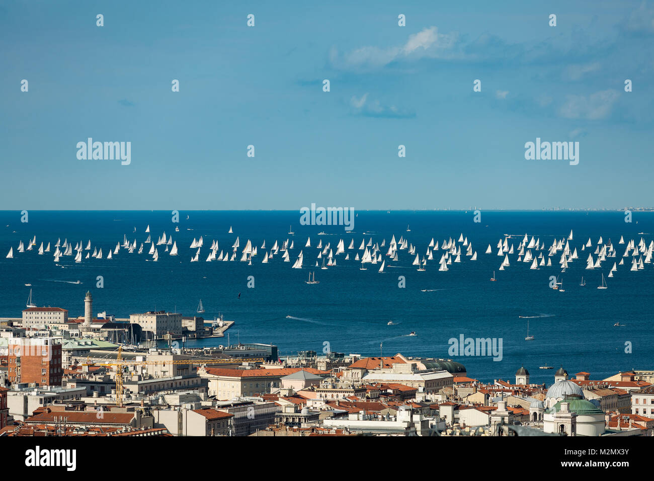 Trieste, Italy. Over 2000 of sails boat in the Adriatic sea during the ...